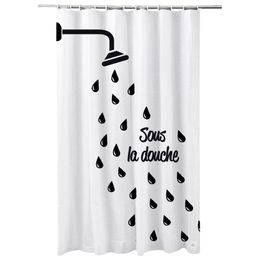 ADOB Duschvorhang Breite 180 cm H&ouml;he 200 cm schwarz-wei&szlig; Polyester B/H: 180cm x 200cm