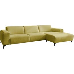 Die PlanBar Ecksofa &raquo;MP-IN24031&laquo; SoftSitz-Kaltschaumpolsterung, wahlweise mit motorischer Vorziehbank gr&uuml;n 100% Polyester B/H/T: 298cm x 75cm x 174cm,