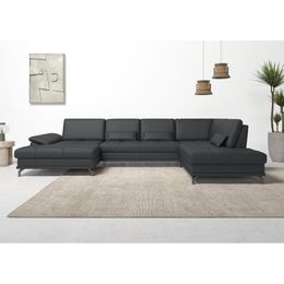 OTTO home Wohnlandschaft &raquo;Costello U-Form, B: 363 cm mit Sitztiefen-, Armteilverstellung &&laquo; 3 Nierenkissen, optional Schlaffunktion & Bettkasten 