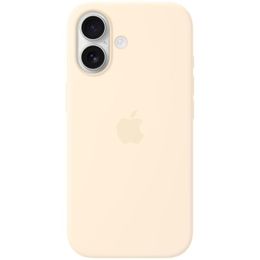 Apple Smartphone-H&uuml;lle &raquo;iPhone 17 Silikon Case mit MagSafe&laquo; Smartphones 16,0 cm (6,3 Zoll) beige Mikrofaser, Silikon Saphirglas mit leitender Schicht 