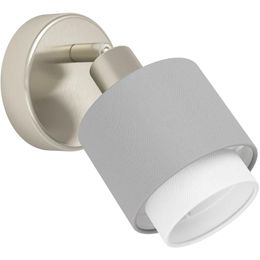Eglo Deckenspot &raquo;BELLIZZI Spotlampe - Stahl - E14 - 1X7,5W - IP20&laquo; E14 1 Stk. Wandleuchte, Wandspot, schwenkbar, Strahler, H11 x &Oslash;9 x AL18,5 cm grau 1