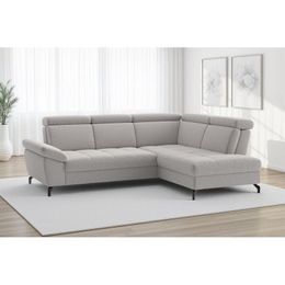 Sit & More sit&more Ecksofa &raquo;Vanity; L-Form, B. 254 cm&laquo; Inkl.Sitz-,Kopf-und Armteilverstellung 95% Polyester 5% Polyamid B/H/T: 254cm x 84cm x 197cm, Flachgewebe