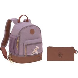 L&auml;ssig L&auml;ssig Damen L&Auml;SSIG Kinderrucksack &raquo;Adventure, Dragonfly, Mini Backpack&laquo; Floureszierende Fl&auml;chen PETA-approved vegan lila B/H/T: 25cm x 27cm x 16cm