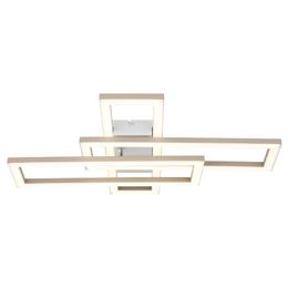 Globo LIGHTING Deckenleuchte &raquo;WILTON&laquo; LED-Modul 1 Stk. Deckenleuchte Wei&szlig;/Sand, Kunststoff, Memory, LED 24W wei&szlig; 1, H: 7,5cm, 1 Stk.