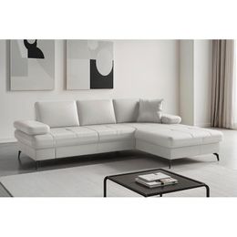 Sit & More sit&more Ecksofa &raquo;Morris Jubi, Recamiere, Breite 247 cm&laquo; mit Armteilfunktion,, wahlweise mit Schlaffunktion wei&szlig; B/H/T: 247cm x 83cm x 171cm, 