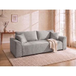 Collection AB Schlafsofa &raquo;Sara B: 241 cm, Liegefl. 137x195 cm, Bettkasten, optional mit Topper&laquo; Schlaffunktion, Couch mit Bonnellfederkern, 