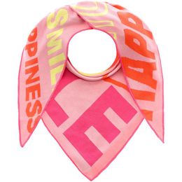 Zwillingsherz Damen Dreieckstuch &raquo;"Gro&szlig;e Freunde"&laquo; mit Schrift pink Einheitsgr&ouml;&szlig;e