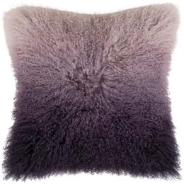 Pad Dekokissen &raquo;GLORY, Kissenh&uuml;lle&laquo; echtes Lammfell, extravagant und luxuri&ouml;s, 30x50 cm oder 40x40 cm lila Lammfell, Polyester B/L: 40cm x 40cm, 1 Stk