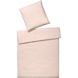 Elegante Bettw&auml;sche &raquo;Breezee&laquo; 2 Stk. angenehmes Hautgef&uuml;hl rot Halbleinen, Obermaterial: 50% Baumwolle, 50% Leinen B/L: 155cm x 220cm, 1 Stk., 1 Stk., 