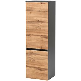 Welltime Midischrank &raquo;Kaunas&laquo; 40 cm breit, Soft-Close-Funktion grau Holzwerkstoff Grafitgrau, B/H/T: 40cm x 130cm x 35cm, T&uuml;ren: 2 Stk.