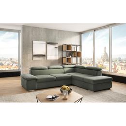 Sit & More sit&more Ecksofa &raquo;Valantine L-Form, B: 272 cm, Armteilverstellung, Kopfteilverstellung&laquo; mit Schlaffunktion, Komfortsofa, modern braun 100% Polyester B