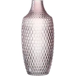Leonardo Tischvase &raquo;Dekovase POESIA, Relief-Optik&laquo; aus Glas, handgefertigt, H&ouml;he ca. 30 cm lila Glas B/H/T: 30cm &Oslash; 12,5cm