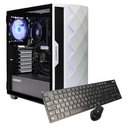 GAMEMAX PC &raquo;Diamond WT 7579 AMD Ryzen 5 5600G 32GB DDR4 1TB SSD&laquo; Windows 11 schwarz-wei&szlig; WLAN AC, 1x LAN, 3x Audio, 4x USB 3.2 Gen 1, 1x PS/2-Maus/