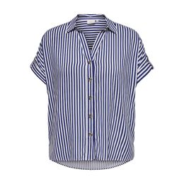 Only Carmakoma Damen Only CARMAKOMA Kurzarmbluse &raquo;CARYASMIN SHIRT S/S WVN NOOS&laquo; blau 46