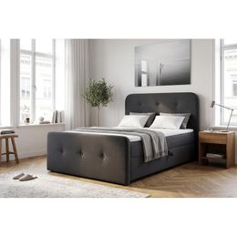 Home Affaire Boxbett &raquo;Amrum, Polsterbett mit Bettkasten, inkl. Taschenfederkernmatratze H3&laquo; mit Kaltschaumtopper, Chenille-Bezug, 120x200 & 180x200 cm