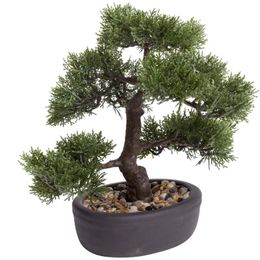 Kunstbonsai &raquo;Ceder Bonsai&laquo; gr&uuml;n Kunststoff &Oslash;/H: 32cm x 32cm, 1 Stk.