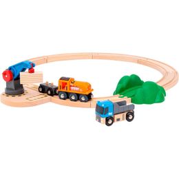 Brio Spielzeug-Eisenbahn &raquo;Brio WORLD, Starterset G&uuml;terzug mit Kran A&laquo; Made in Europe bunt Einheitsgr&ouml;&szlig;e Spielzeug-Eisenbahn
