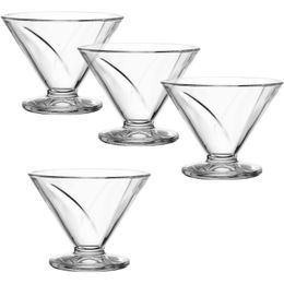 Leonardo Eisschale &raquo;CONO, Eisbecher aus Glas, 270 ml, 4er-Set&laquo; 4 Stk. aus Glas sp&uuml;lmaschinengeeignet transparent Glas &Oslash; 12cm