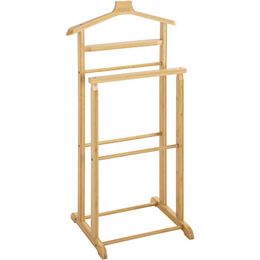 HAKU Herrendiener &raquo;Anzugst&auml;nder, Dressboy, Kleiderboy, Kleiderbutler, Stiller Diener&laquo; freiform - aus Bambus natur -B/T/H 48/35/96 cm beige Bambus 