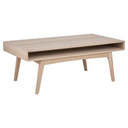 ACTONA GROUP Couchtisch &raquo;Marte Beistelltisch &ndash; zeitlos & praktisch mit offenem Stauraum&laquo; Wei&szlig; pigmentiertes Eichenfurnier, pflegeleicht & robust. B: 