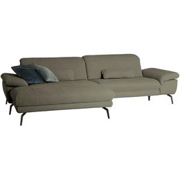 Die PlanBar Ecksofa &raquo;MP-IN22025 L-Form&laquo; mit Kopfteilverstellung, wahlweise mit motorischem Canape gr&uuml;n 100% Polyester B/H/T: 293cm x 81cm x 191cm, 
