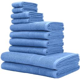 OTTO home Handtuch Set &raquo;Inga, Duscht&uuml;cher, Handt&uuml;cher, G&auml;stet&uuml;cher, Seift&uuml;cher&laquo; 10 Walkfrottier Handt&uuml;cher mit feiner Bord&uuml;re, 100% Baumwolle, 