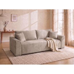 Collection AB Schlafsofa &raquo;Sara B: 241 cm, Liegefl. 137x195 cm, Bettkasten, optional mit Topper&laquo; Schlaffunktion, Couch mit Bonnellfederkern, 
