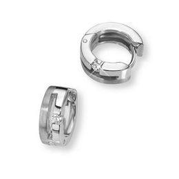 Amor Damen Paar Creolen &raquo;9757923&laquo; mit Zirkonia (synth.) silber Silber 925 (Sterlingsilber)
