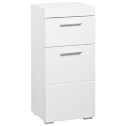 Welltime Unterschrank &raquo;Avena&laquo; Badezimmerkommode mit 1 Schublade und 1 T&uuml;r - (B/T/H) 37/31/79 cm wei&szlig; wei&szlig;matt, B/H/T: 37cm x 79cm x 31cm, Schubladen: 