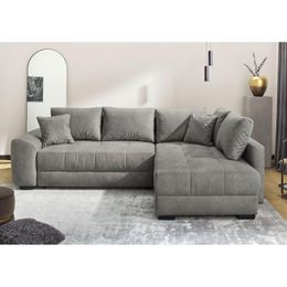 Jockenh&ouml;fer Ecksofa &raquo;Amalfi, L-Form, B: 270 cm, Liegefl. 146x224 cm, Dauerschlafsofa&laquo; Tonnentaschen-Federkern, Topper, Bettkasten & Kissen Korpus: 100% Polyester;
