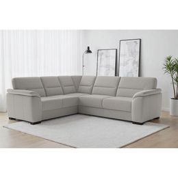 Sit & More sit&more Ecksofa &raquo;Montego L-Form, B: 256 cm, gro&szlig;e Stoffauswahl, Komfortsitzh&ouml;he 46 cm&laquo; optional Schlaffunktion und Schubkasten mit Stauraum grau 95% 