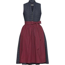 Almsach Midi-Dirndl Blau/Bordeaux (Gr&ouml;&szlig;e: 36)