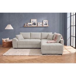 Jockenh&ouml;fer Ecksofa &raquo;Amalfi, L-Form, B: 270 cm, Liegefl. 146x224 cm, Dauerschlafsofa&laquo; Tonnentaschen-Federkern, Topper, Bettkasten & Kissen Korpus: 100% Polyester;