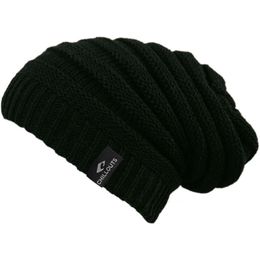 Chillouts Herren Chillouts Beanie &raquo;Brian Hat&laquo; Modernes, geripptes Strickmuster mit Rippenb&uuml;ndchen schwarz Einheitsgr&ouml;&szlig;e