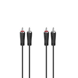 Hama Audio-Kabel &raquo;Audio-Kabel, 2 Cinch-Stecker-2 Cinch-Stecker, 5,0 m Cinch-Kabel Stereo&laquo; Cinch 50 cm schwarz