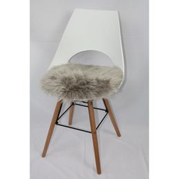Heitmann Felle Stuhlkissen &raquo;Lamm, Sitzauflage rund&laquo; &Oslash; 45 cm, echtes Lammfell, waschbar, auch als 2er oder 4er Set grau Lammfell B/L: 45cm x 45cm, 1 Stk.