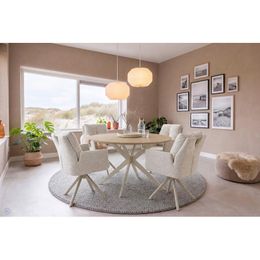 Jockenh&ouml;fer Essgruppe &raquo;Kopenhagen/Santorini, Sitzgruppe (Set, 5-tlg., 1 Tisch, 4 St&uuml;hle)&laquo; 5 tlg. Tischplatte melaminbeschichtet, Sessel 360&deg; drehbar, mit Auto-