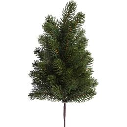 Kunstzweig &raquo;Tannenbaum am Drahtstiel&laquo; gr&uuml;n Kunststoff &Oslash;/H: 20cm x 40cm, 1 Stk.