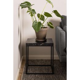 ACTONA GROUP Couchtisch &raquo;Barossa Wohnzimmertisch, Beistelltisch, Quadratisch, Sofatisch,&laquo; Steinoptik, schwarze Stahlbeine, in weiteren Variationen, B: