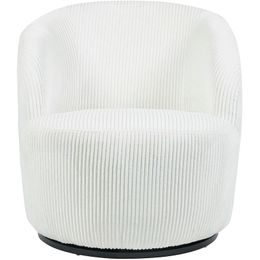OTTO home Drehsessel &raquo;FRAZEE&laquo; Lese-Sessel, TV-Sessel, Loungesessel wei&szlig; pine wood frame, foam, fabric, metal base Cord, Drehfunktion, B/H/T: 66cm x 