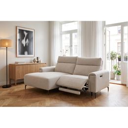 OTTO home Ecksofa &raquo;YELLIA L-Form, 227cm - elektrische Relaxfunktion&laquo; USB A/C, HR-Schaumstoff im Sitz, Webstoff beige B/H/T: 227cm x 103,5cm x 160cm, 