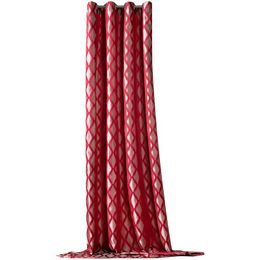 Weckbrodt-Gardinen Vorhang &raquo;Raute&laquo; &Ouml;sen 1 Stk. tlg. Jacquard, strukturiert, blickdicht, Muster Raute, Gardine, Store silber Jacquard, Polyester 245cm, &Ouml;sen, 140cm