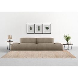 Trendmanufaktur Big-Sofa &raquo;Braga Japandi-Design, toller Sitzkomfort, Designsofa&laquo; in moderner Optik, mit hochwertigem Kaltschaum braun 100% Polyester B/