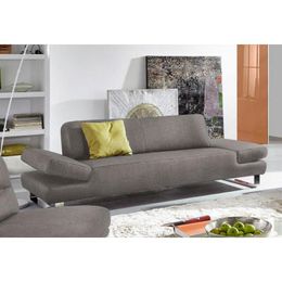 W.Schillig 2-Sitzer &raquo;taboo Designsofa mit hohem Sitzkomfort, Breite 202cm, Sitztiefe 69cm&laquo; mit &Uuml;bertiefe, inklusive Armlehnenverstellung braun 