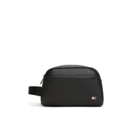Tommy Hilfiger Herren Kulturbeutel &raquo;TH FOUNDATION WASHBAG&laquo; Unisex Waschbeutel, Minibag mit Hardcover-Logoflag schwarz B/H/T: 21cm x 12,5cm x 10cm