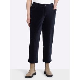 sheego Gro&szlig;e Gr&ouml;&szlig;en Cordhose in 7/8-L&auml;nge, tiefblau, Gr&ouml;&szlig;e 46 - Damen