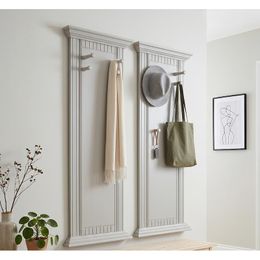 OTTO home Garderobenpaneel &raquo;Rustic, Set aus 2 Paneelen, Landhausstil&laquo; Made in Europe, 2 Stk. tlg. aus massiver Kiefer, mit dekorativen Fr&auml;sungen wei&szlig; 