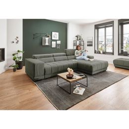 Die PlanBar Ecksofa &raquo;MP-IN15053 L-Form schmaler Schenkel&laquo; mit Kopfteilverstellung, wahlweise mit manueller Vorziehbank 88% Polyester; 12% Polyamid B/H