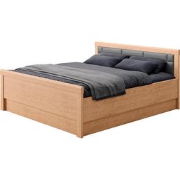 Priess Einzelbett &raquo;Arnsberg Komfortbett mit flexibel h&ouml;henverstellbarer Liegefl&auml;che&laquo; gepolstertes Kopfteil, Made in Germany mit Blauem Engel und 