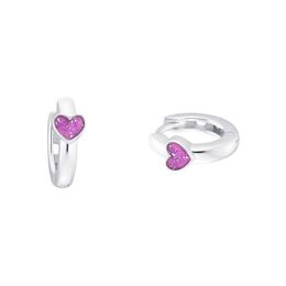 Prinzessin Lillifee Damen Paar Creolen &raquo;Purple Heart&laquo; bunt Silber 925 (Sterlingsilber)